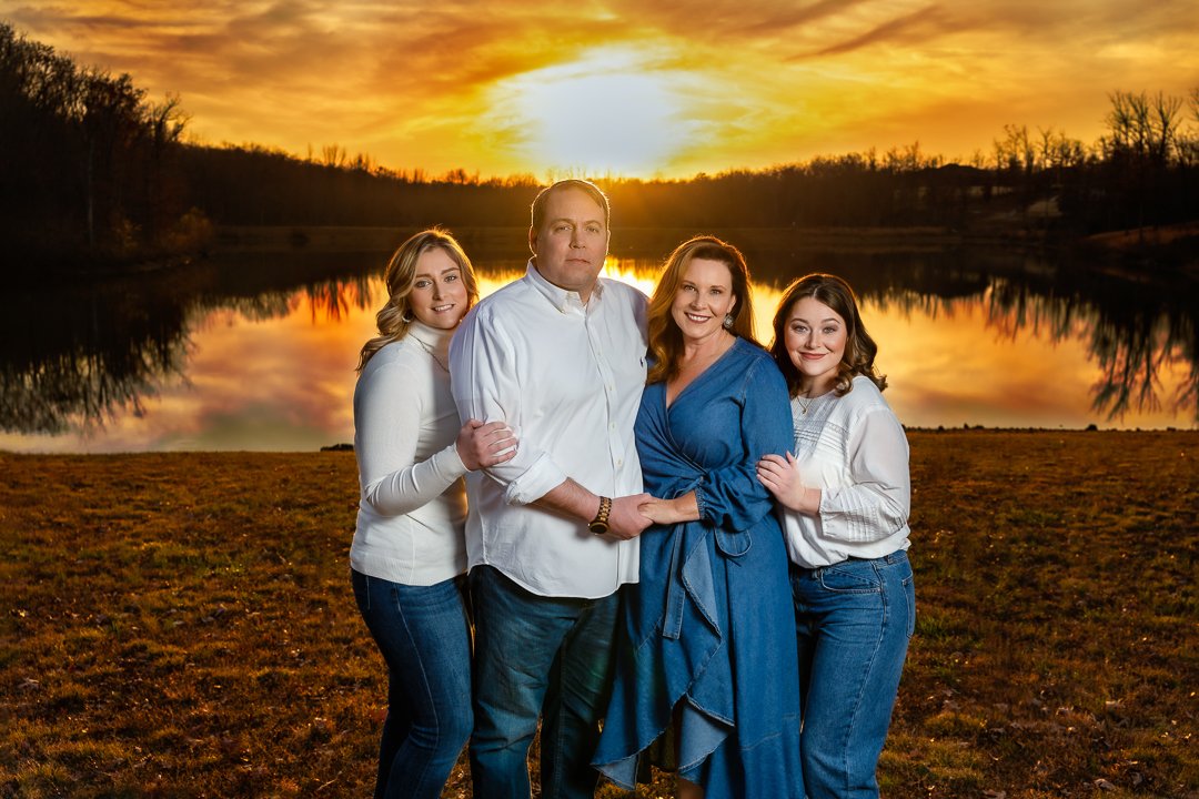 Sunset Family Photo - Bella Sky Photography | Poplar Bluff Missouri